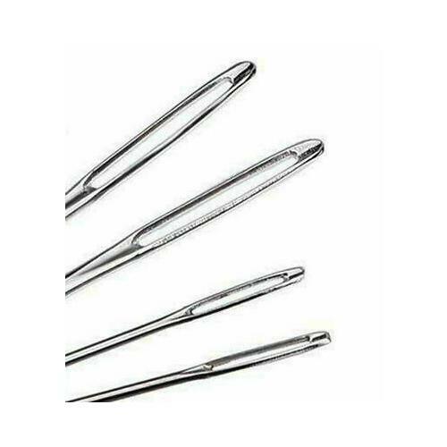Set Of 4 PCS Thick Big Eye Sewing Self-Threading Needles Embroidery ...