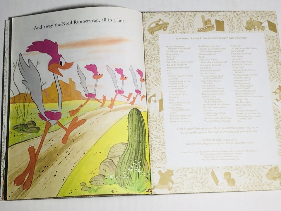 Vintage 1974 The Roadrunner A Very Scary Lesson Little Golden Children ...