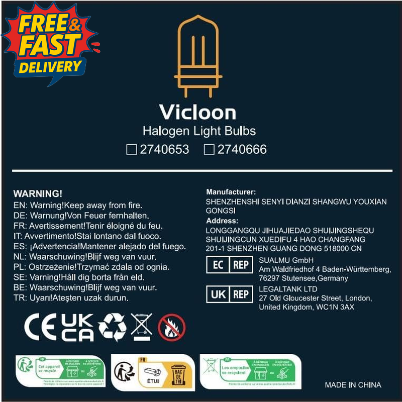 G9 Halogen Bulbs, 10 Pack 28W G9 Light Bulbs 230V 370Lm 2800K Warm ...