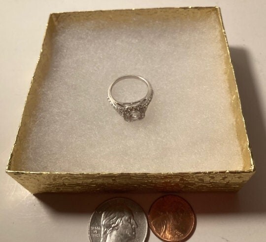 Vintage Sterling Silver Ring, SK9, Nice Platinaire Diamond Ring, Tested ...