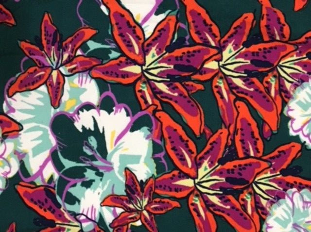 NWT ~ LuLaRoe Leggings ~ TC2 ~ TROPICAL FLOWERS ~ GREEN PINK LAVENDER ...