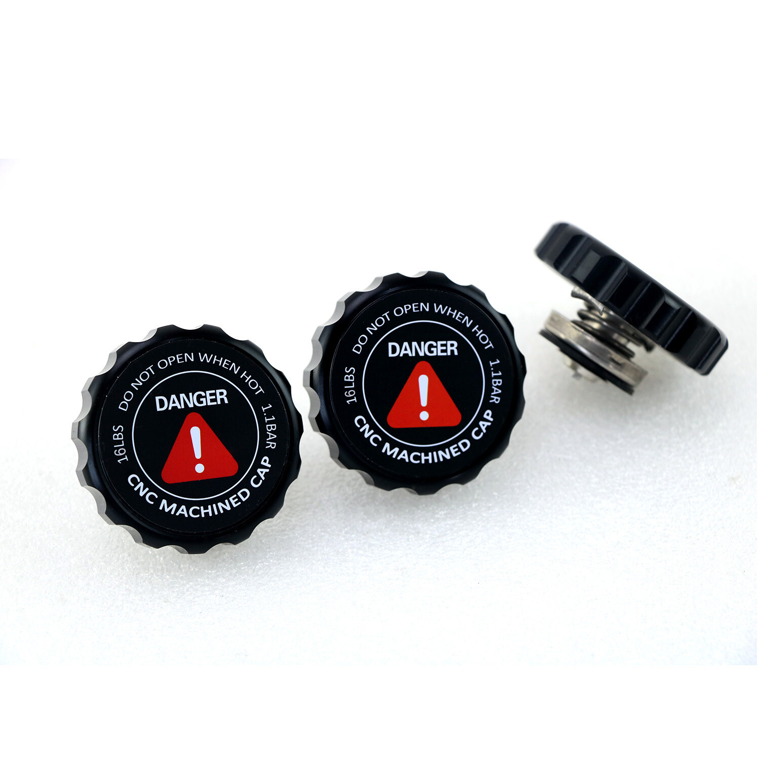 1pcs Notch Grip Black Radiator Cap CNC Precision Machined Anodize 16 lb ...