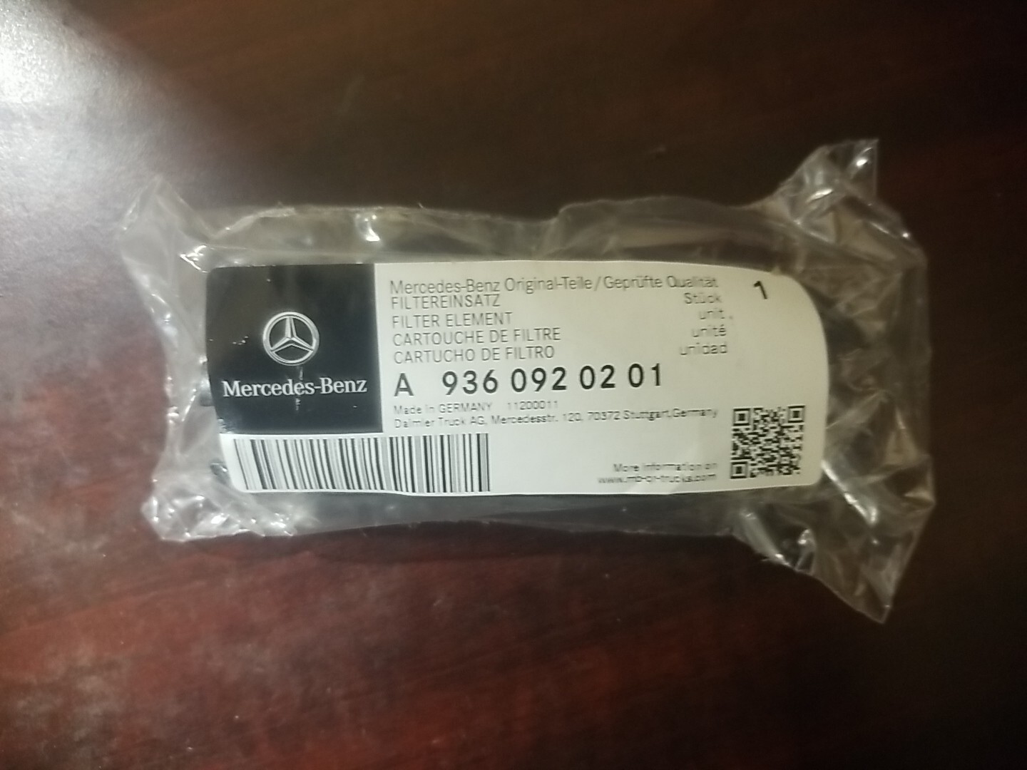 Mercedes-Benz A 936 092 02 01 Fuel Filter | eBay