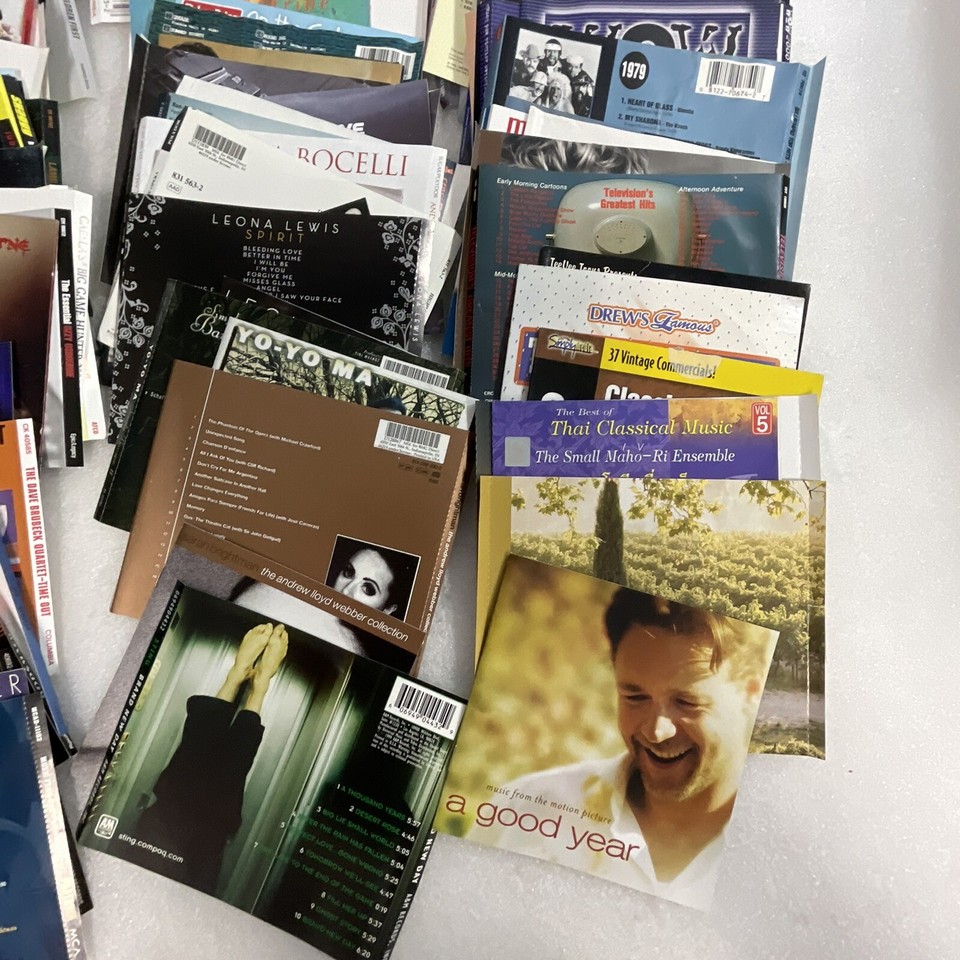 Big Lot Of Music CD Paper Inserts All Genres Collectible Album Art ...