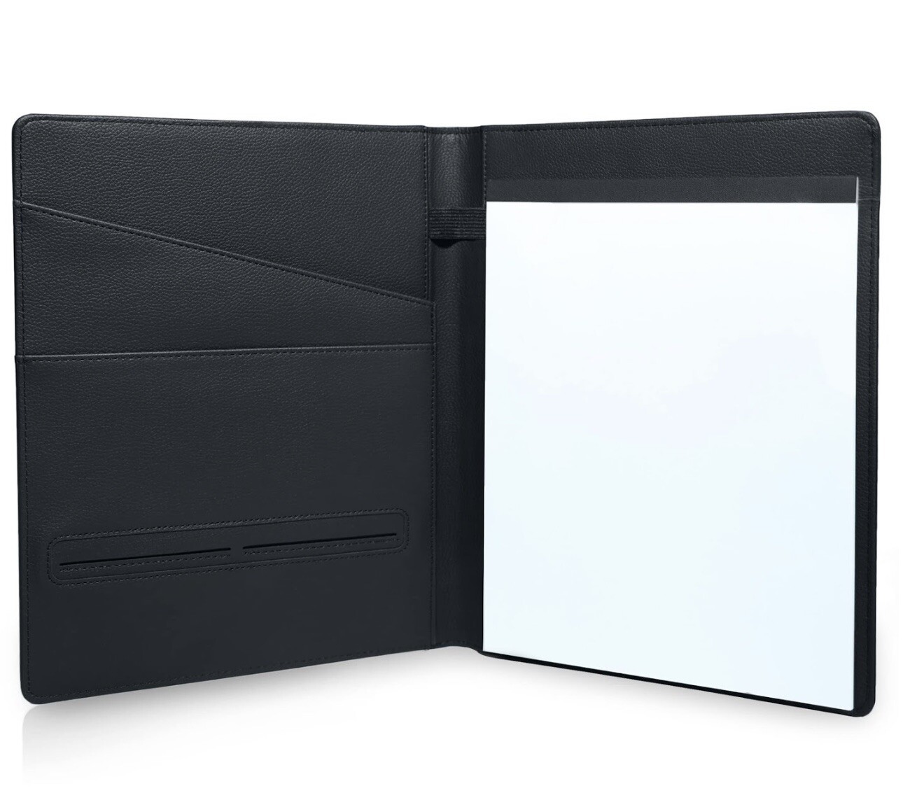 Black Padfolio Portfolio Folder Binder Faux Leather | eBay