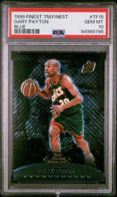 1999 Finest Team Finest #TF15 Gary Payton BLUE /1500 Gem Mint PSA 10 | eBay
