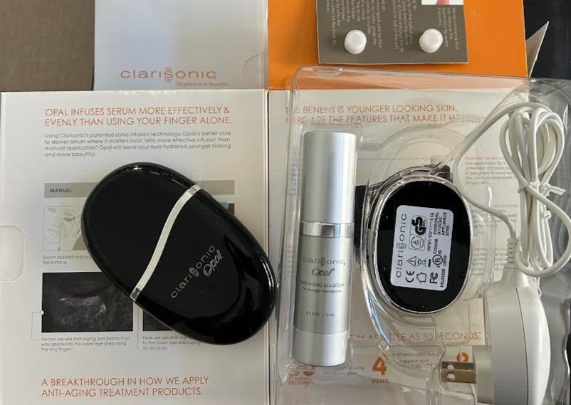 CLARISONIC OPAL SONIC SKIN INFUSION SET-Device, Serum, 2 Tips,Charger ...