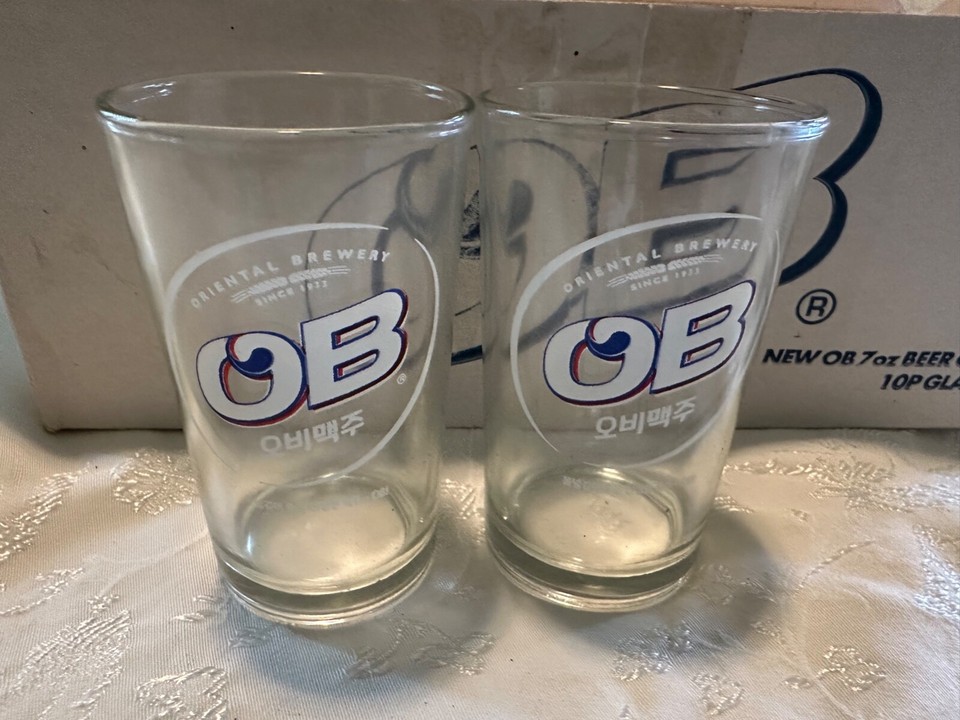 NOS SET OF 10 OB ORIENTAL BREWING BEER GLASSES IN ORIGINAL BOX | eBay