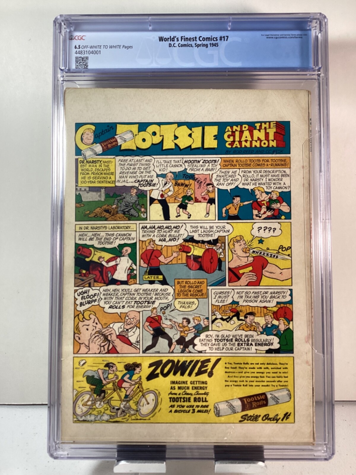 WORLD’S FINEST #17 CGC 6.5🌍CLASSIC 1945 JACK BURNLEY GOLDEN AGE DC ...