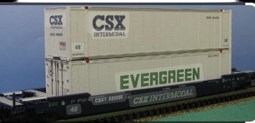 RARE FIND Lionel O Scale Husky Stack Well Car CSX EVERGREEN 620365 | eBay