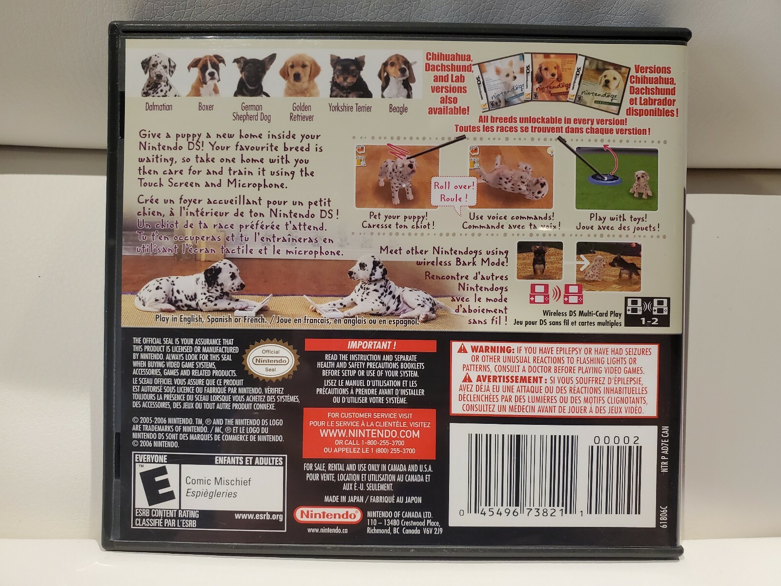 Nintendogs: Dalmatian & Friends (Nintendo DS, 2006) - European Version ...