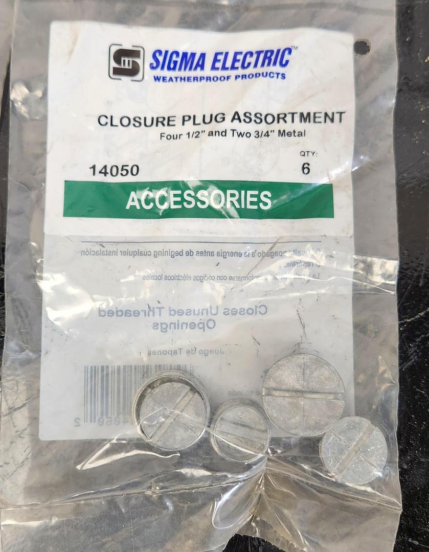 Sigma Zinc Die Cast THREADED Closure Plug Assortment (1/2" & 3/4 ...