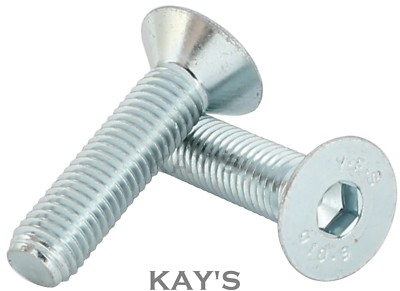 M4 (4mm) COUNTERSUNK SOCKET SCREWS HIGH TENSILE 10.9 ZINC PLATED ALLEN ...