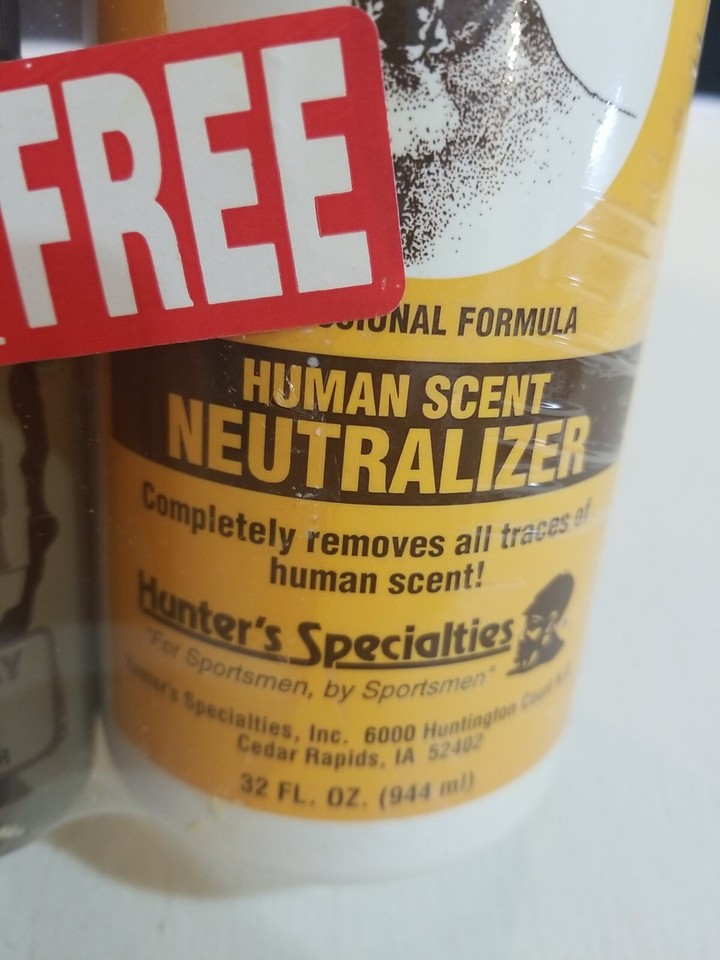 H.S. Scent-A-Way HUMAN SCENT NEUTRALIZER Odorless 32 Oz Bottle + 4 OZ ...