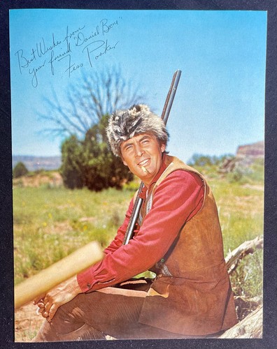 Fess Parker Facsimile Signed Autograph 7 3/4 x 10 Color Photo Daniel ...
