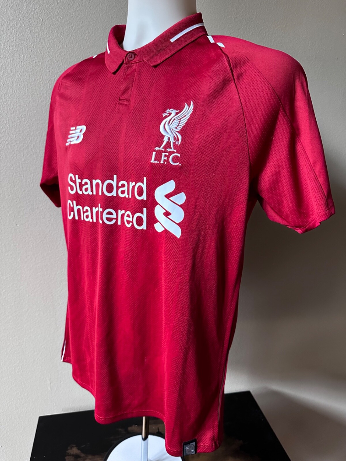 New Balance Liverpool L.F.C. Standard Chartered Embroidered Soccer ...