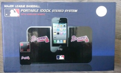 MLB Portable Idock Stereo System With Wireless Remote Atlanta Braves ...