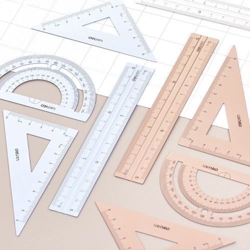 Metal Rulers Aluminium Ruler Set School Supplies Examination Stationery ...