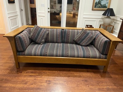 Stickley Prairie Settle, Light Oak | eBay