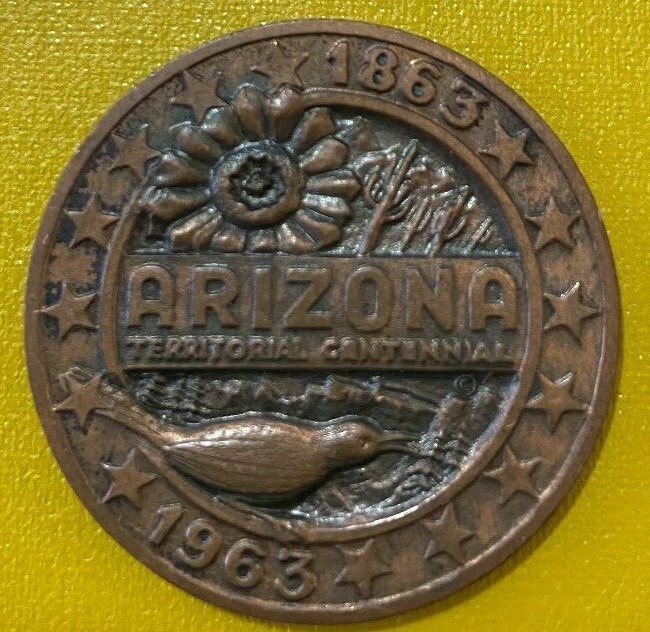 Arizona Territorial Centennial - Bronze Medallion - B2 | eBay