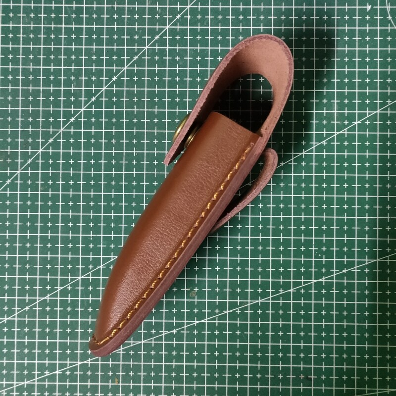 5" Vintage Dark Brown Leather Sheath for Buck 110 Pocket Folding Knife ...
