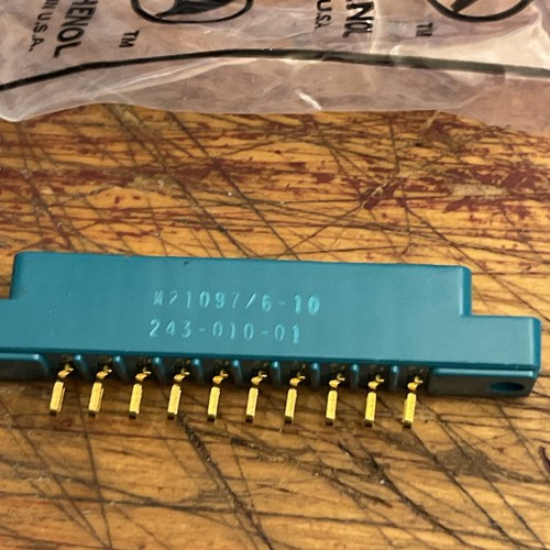 Lot of 6 Amphenol 243-010-01 Card Edge Connector 10 Pin 0.156in Spacing ...