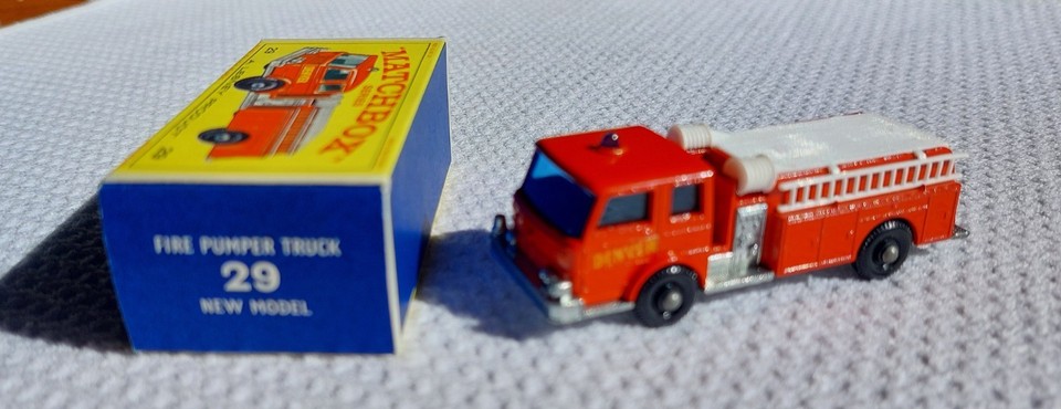 MINT Vintage 1966 Matchbox by Lesney No.29 Fire Pumper Truck in ...