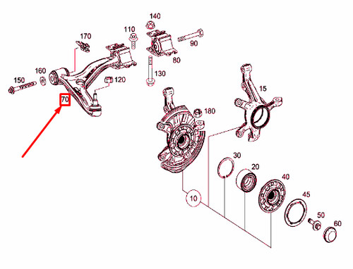 NEW MERCEDES-BENZ B-CLASS W246 FRONT LEFT CONTROL ARM A2463304700 OEM ...