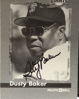 Hand Signed Autograph SF Giants Dusty Baker On Pacific Bell Card | eBay
