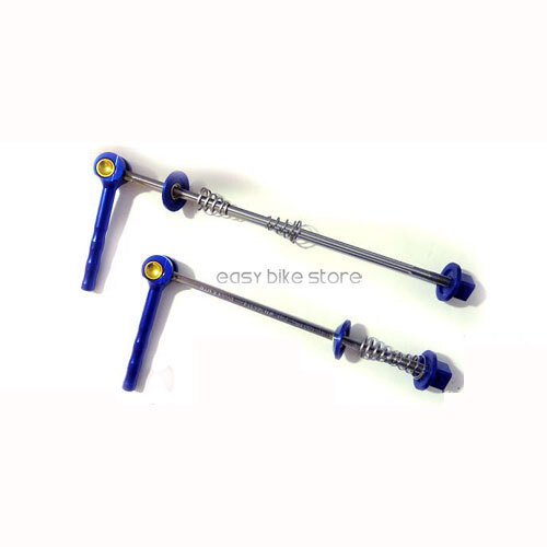 TOKEN blue HUB QR Titanium TI AXLE SKEWER 100MM , 135MM ROAD BIKE 49G ...