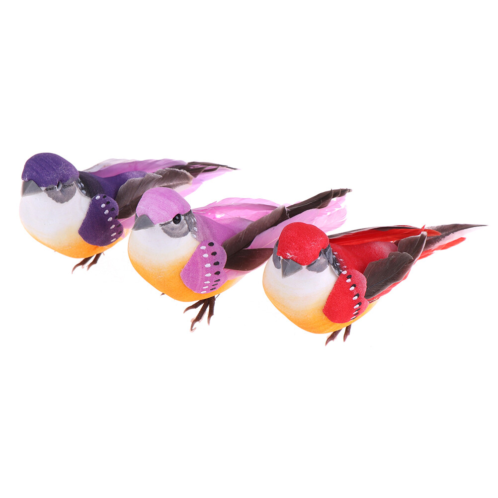 Mini fake birds artificial feather foam doves wedding decor venue ...