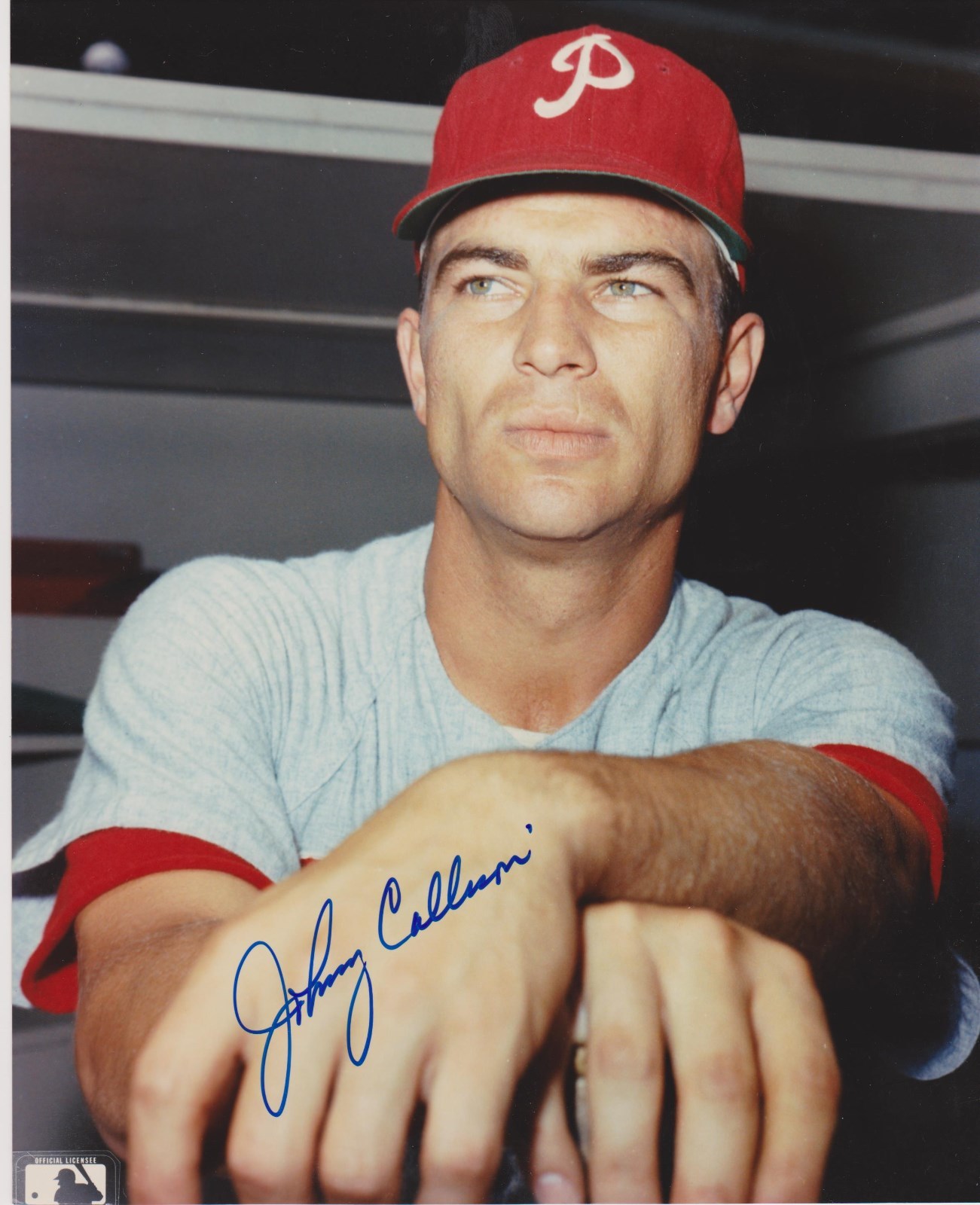 1960'S JOHNNY CALLISON AUTOGRAPHED 8" X 10" COLOR PHOTO PHILADELPHIA ...