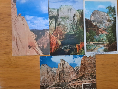 Lot of 4, ZION NATIONAL PARK, UTAH Old Postcards | eBay