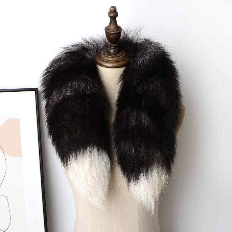 100% Real Fox Fur Genuine Scarf Collar Shawl Scarves Wrap Stole Neck ...