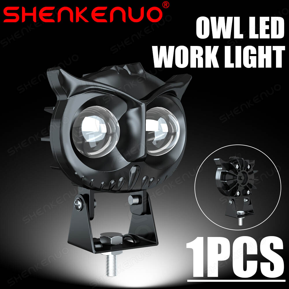 Owl LED Work Light Bar Amber White Dual Color Pods Spot Fog Driving ...