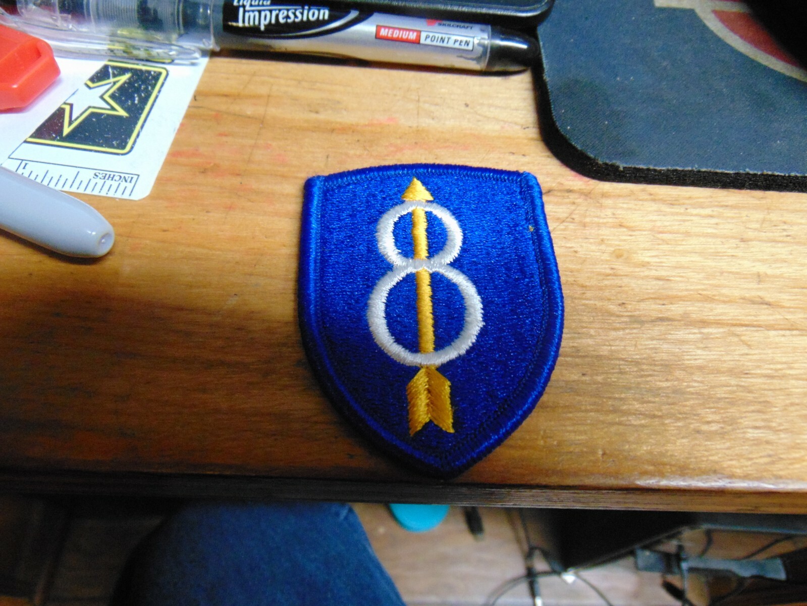 MILITARY PATCH US ARMY SEW ON COLORED OLDER 8TH INFANTRY DIVISION | eBay