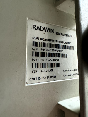 RADWIN 5000 RW-5550-0H50 HPMP HSU 550 SFF Series mimo 2x2 Unit Radio unit only | eBay