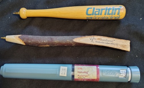 Pharmaceutical Drug Rep Pens, RARE, Claritin Ball Bat Pen, Humalog ...