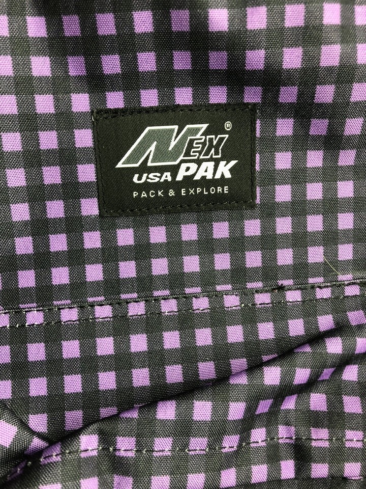 New NexPak Backpack Book Bag - Back to School Basics - Purple Check Fun ...