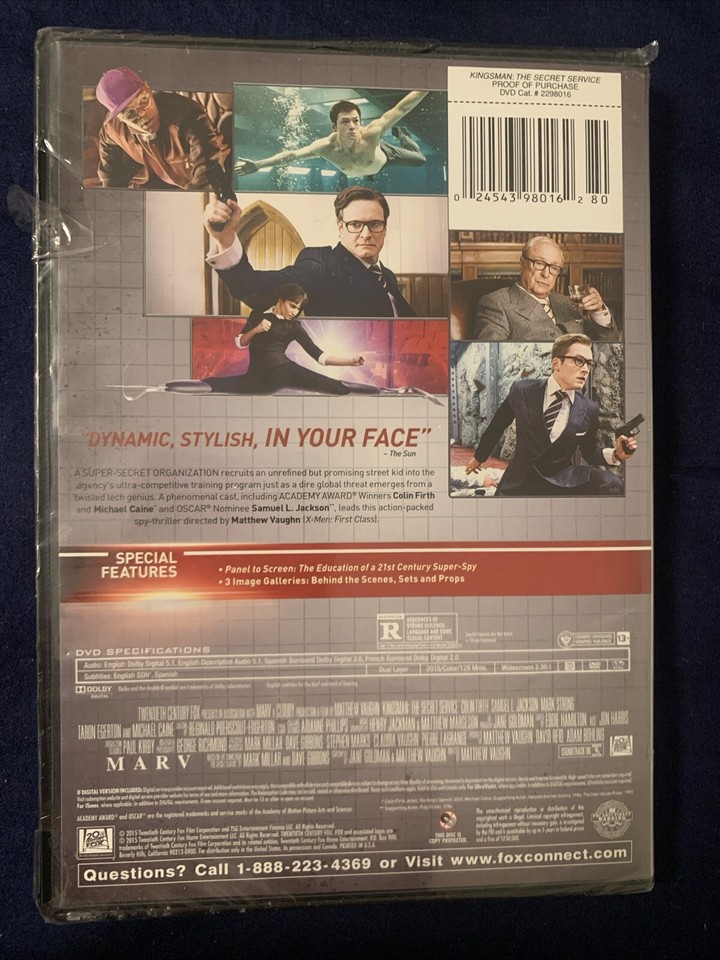 Kingsman The Secret Service (DVD, 2015) - NEW SEALED | eBay