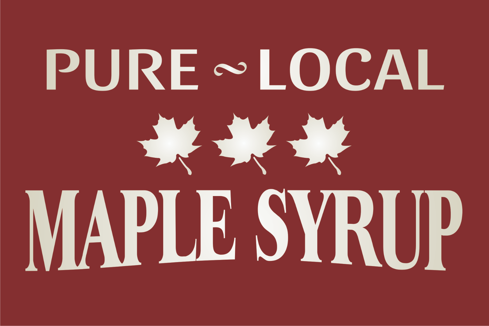 Maple Syrup STENCIL Pure Local Vermont Leaves Farmhouse Market DIY ...
