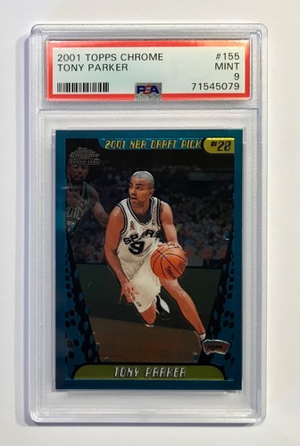 2001-02 Topps Chrome #155 Tony Parker (Spurs) Rookie Card !!!! (PSA ...