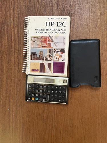 hp 12c financial calculator With Case And Manual. Tested. | eBay