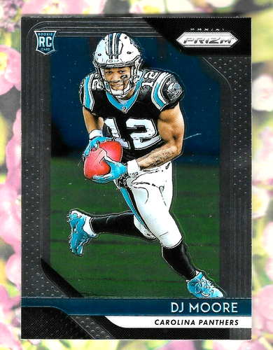 DJ MOORE 2018 PANINI PRIZM ROOKIE BASE RC CARD #207 $$$++++ INVEST NFL ...