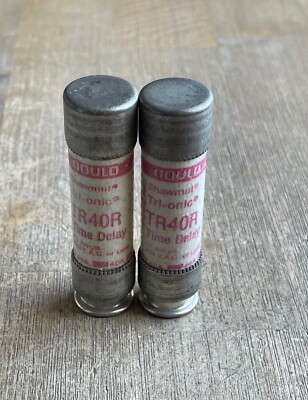 GOULD SHAWMUT TRI-ONIC TR40R TIME DELAY FUSES 40A 250VAC LOT OF 2 | eBay