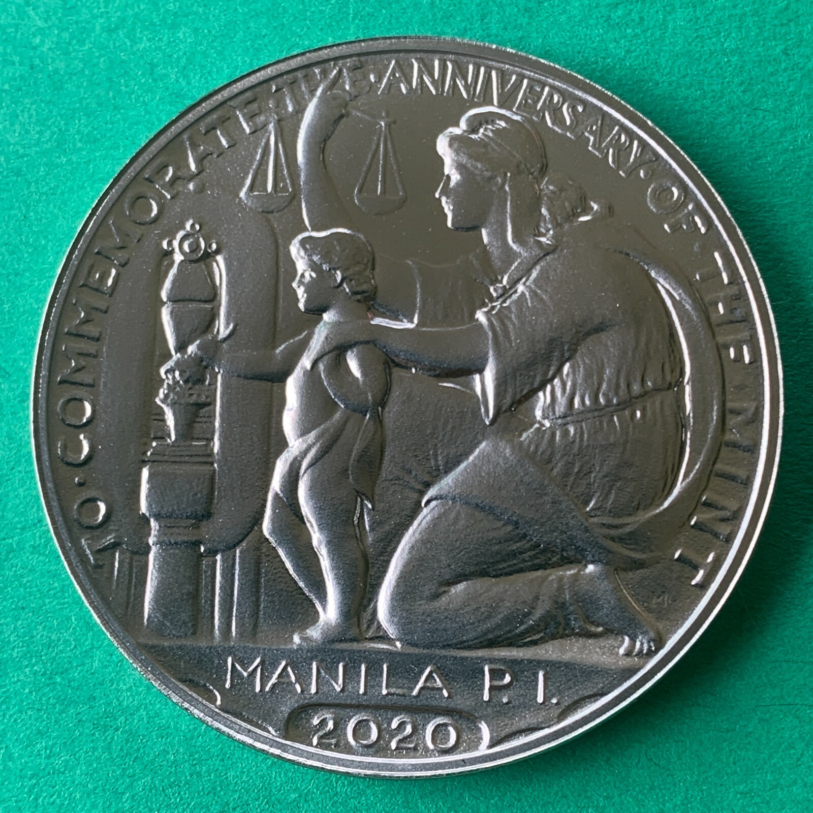 PHILIPPINES 2020 MANILA MINT 100 YEARS COMMEMORATIVE MEDAL, NICKEL ...