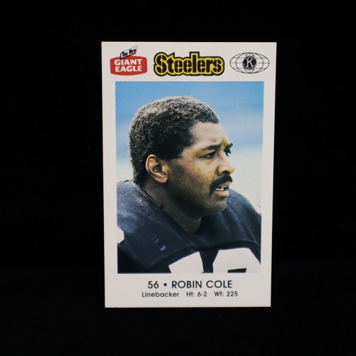 1985 Robin Cole Pittsburgh Steelers Giant Eagle Kiwanis Police #56 | eBay