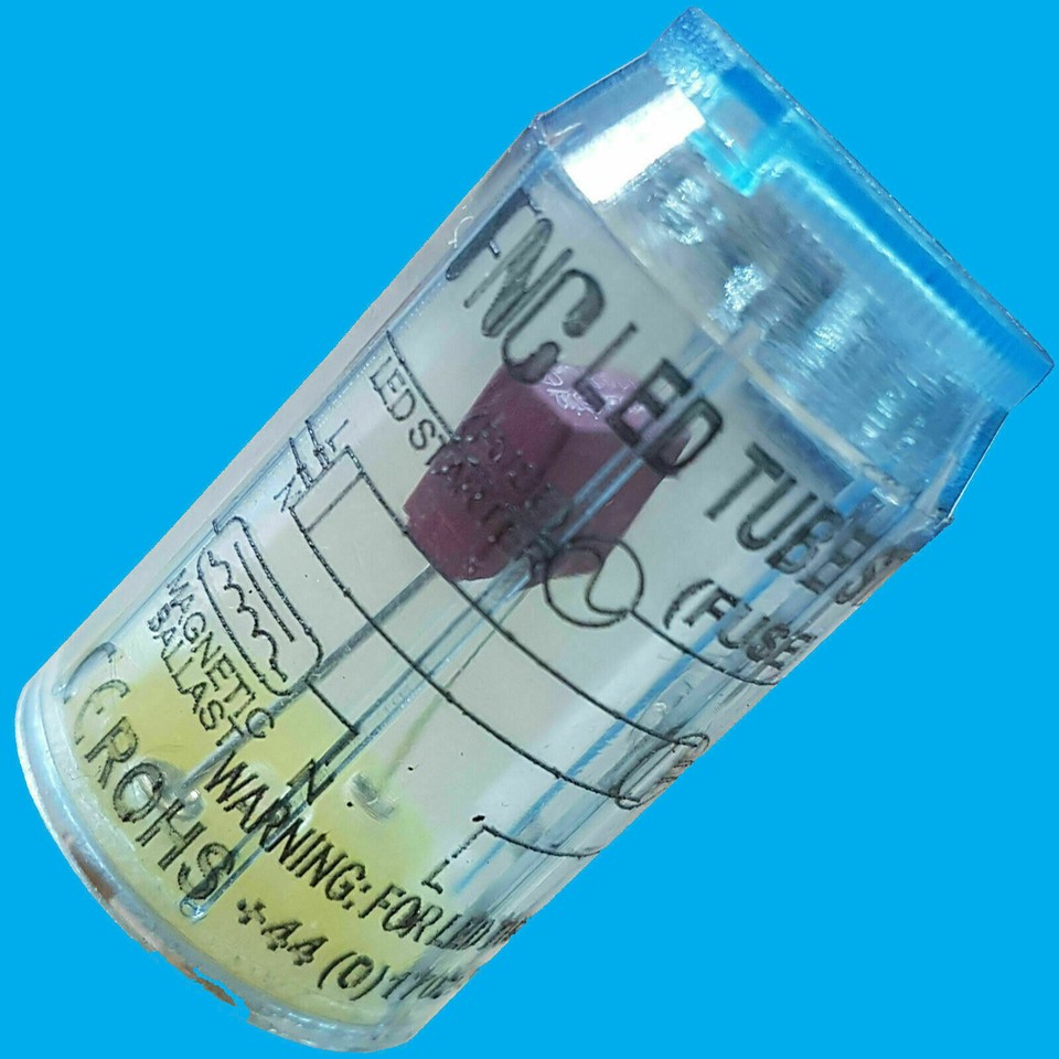 12x Starter Fuse; Replace Fluorescent Tube for LED T8 Lamp Lightbulb ...