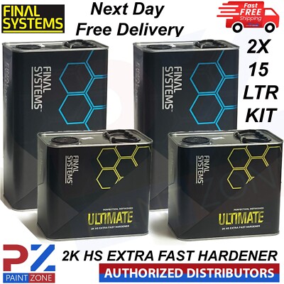 2X FINAL SYSTEMS ULTIMATE CLEARCOAT LACQUER -WITH EXTRA FAST HARDENER ...