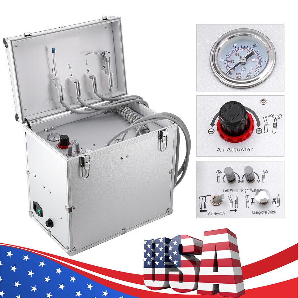 Portable Dental Mobile Delivery Unit Air Compressor High Suction/ Chair ...